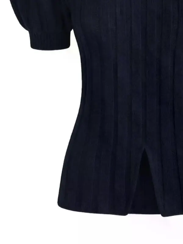 VIOLANTE NESSI Puff-sleeve Ribbed-knit Sweater
