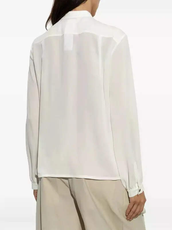 Max Mara Silk Tie-neck Shirt