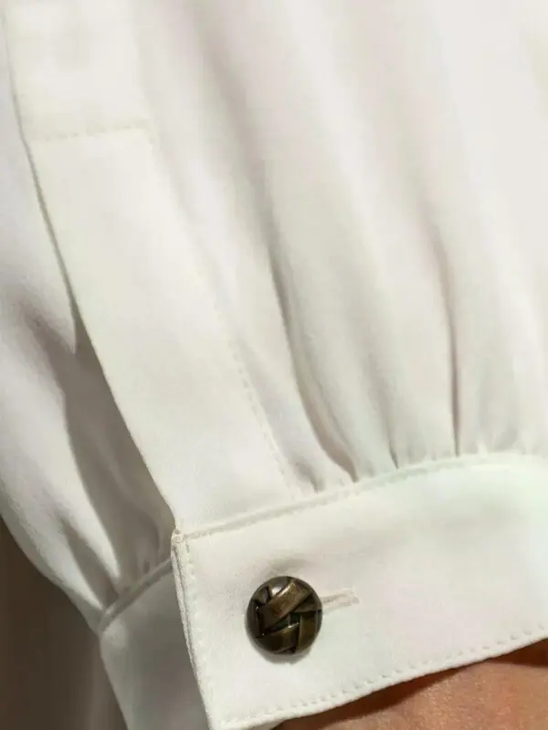 Max Mara Silk Tie-neck Shirt