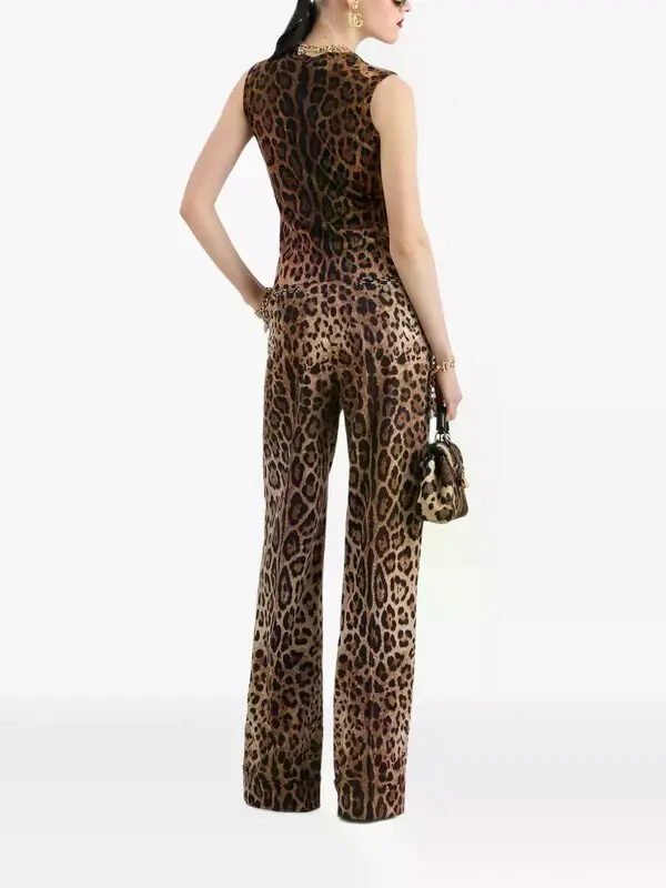 Dolce & Gabbana Leo-print Wool Top
