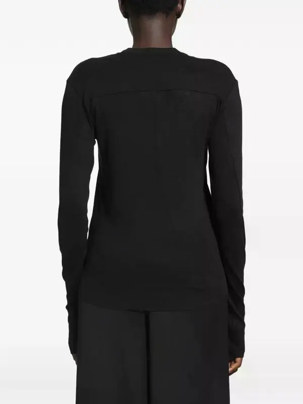 THOM KROM Layered-detail V-neck T-shirt