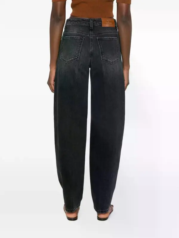 Elisabetta Franchi Button-up Faded-effect Jeans
