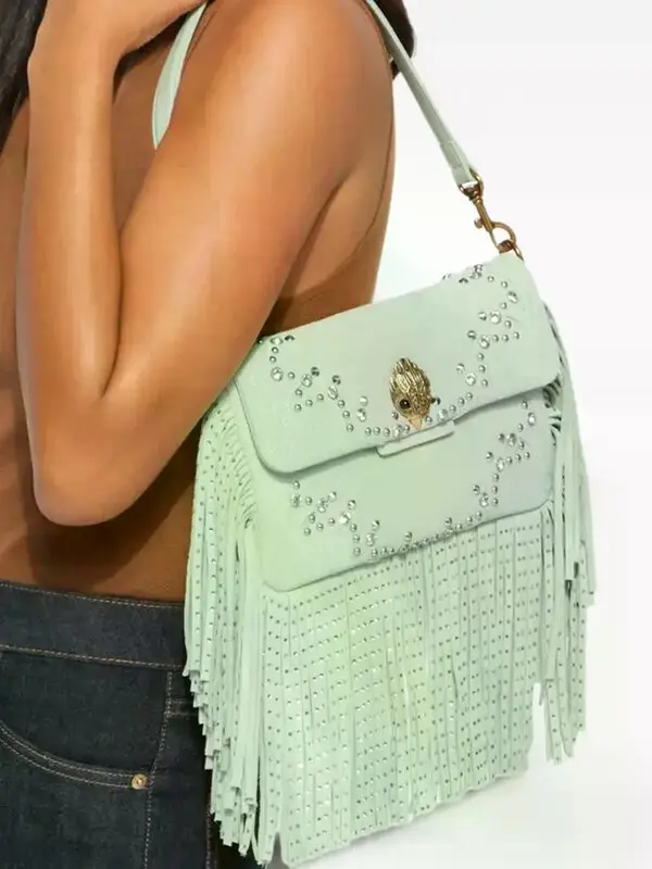 Kurt Geiger Oxford Fringe Shoulder Bag - Green