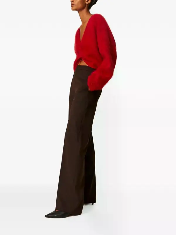 TWINSET Matte Satin Wide Leg Trousers