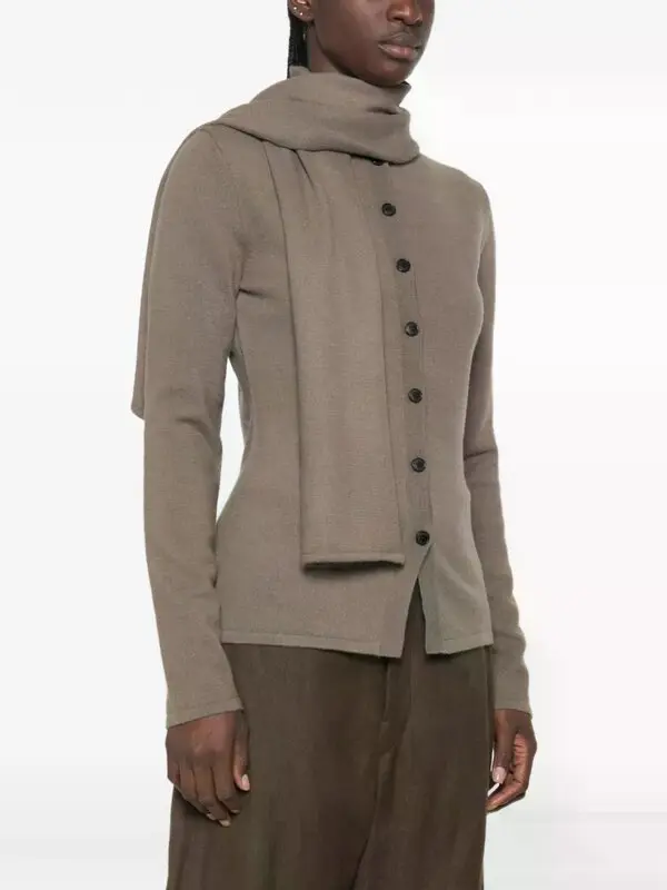 SYSTEM Scarf-detail Button-up Cardigan