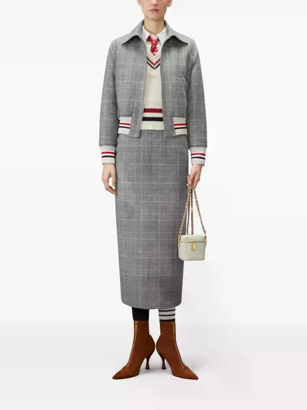 Thom Browne Windowpane Houndstooth Tweed Jacket