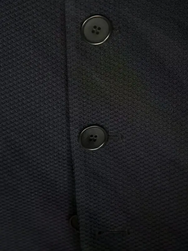 Giorgio Armani Velvet-collar Textured-finish Blazer