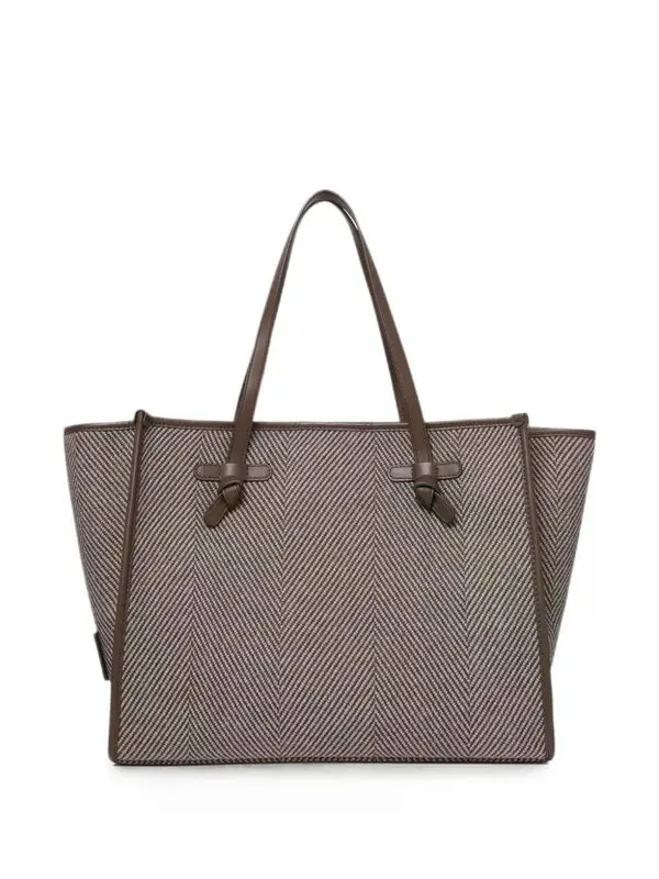 GIANNI CHIARINI Marcella Herringbone-weave Tote Bag