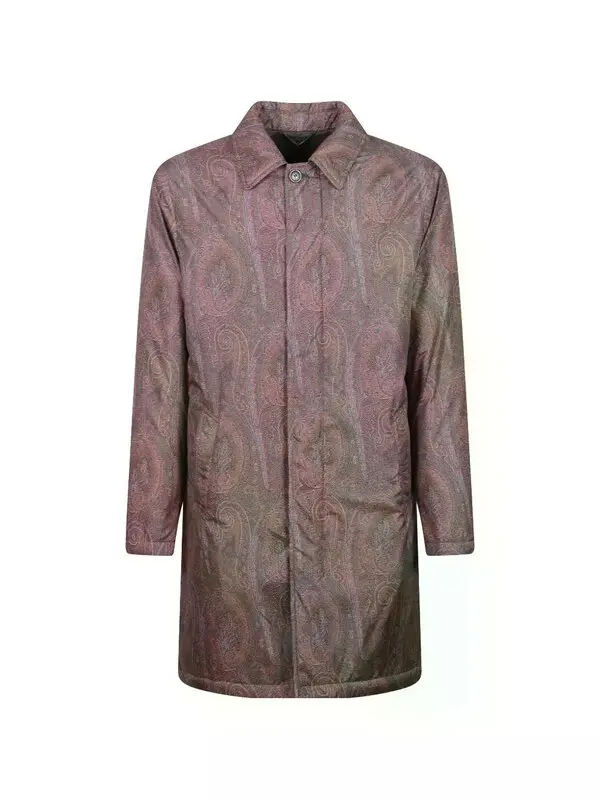 Etro Paisley Print Concealed Fastening Coat