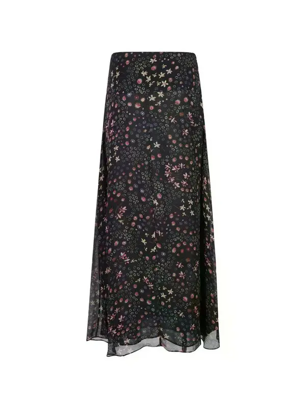 Isabel Marant Étoile Floral-print Silk Skirt - Black