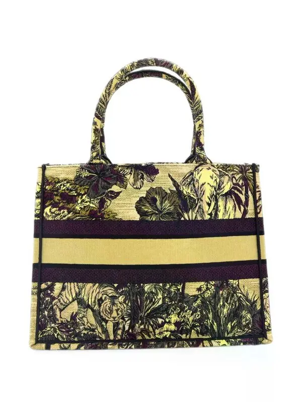 Dior Book Embroidered Canvas Medium Tote Bag