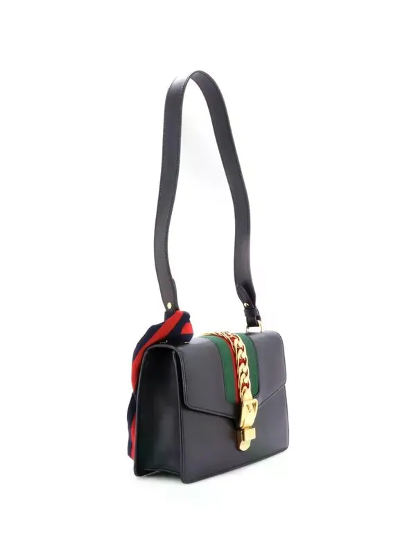 Gucci Sylvie Leather Small Shoulder Bag - Red
