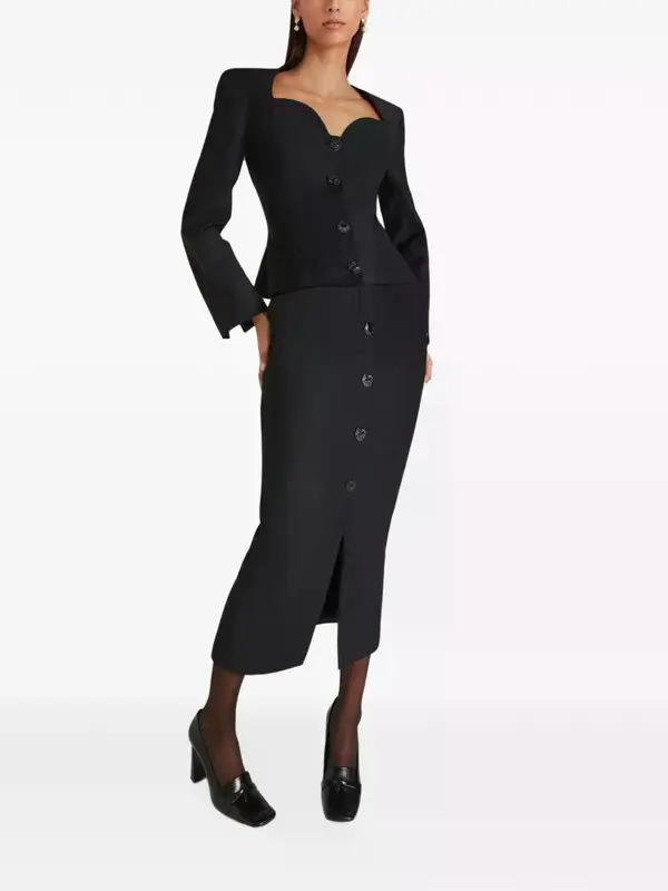VIOLANTE NESSI L'eclaireur Sweetheart-neck Sculptural Blouse - Black