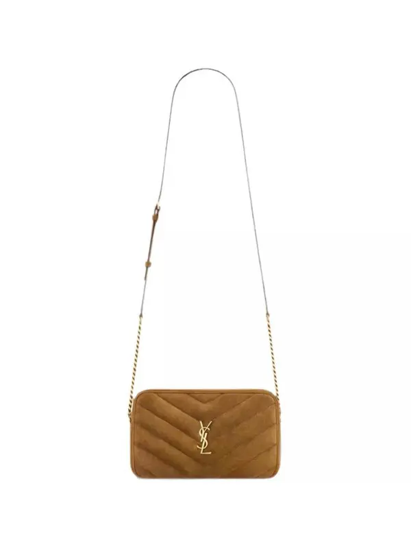 Saint Laurent Loulou Camera Bag In Matelassé Suede
