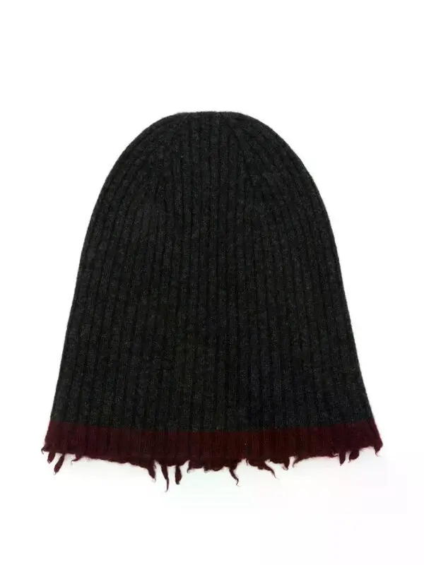 UMA WANG Ribbed Knit Beanie Hat