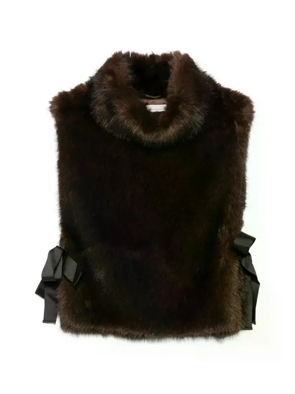 Liviana Conti Faux-fur Vest - Brown