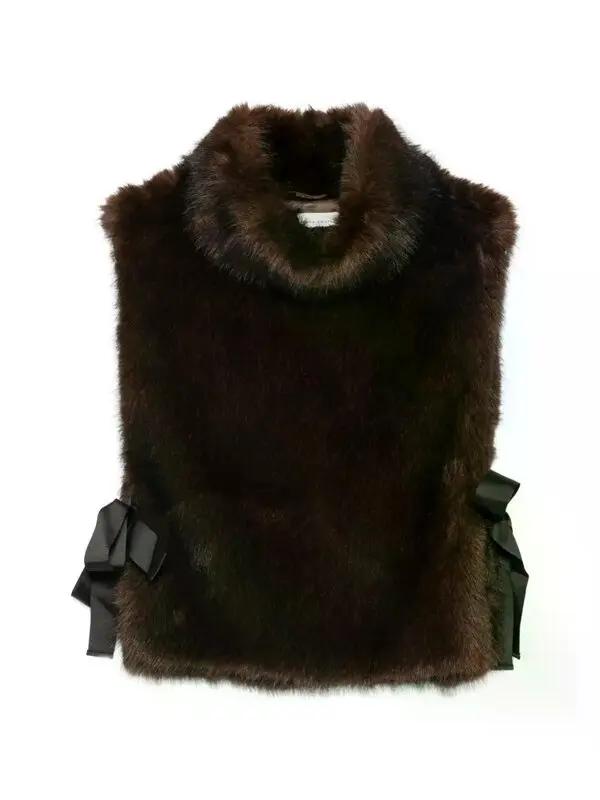 Liviana Conti Faux-fur Vest - Brown