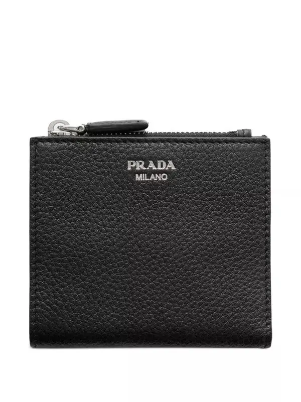 Prada Small Leather Wallet - Black