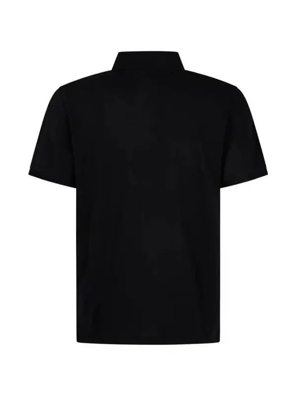 Moncler Logo Patch Cotton Piquet Polo Shirt