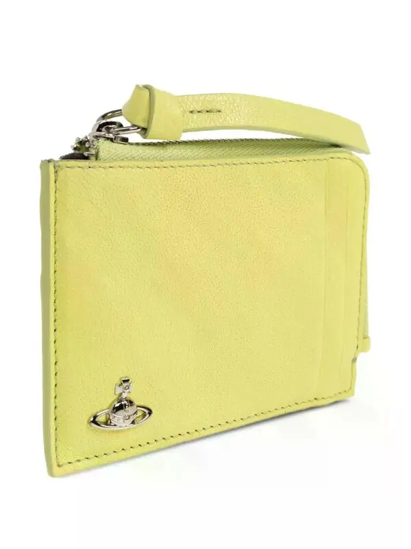 VIVIENNE WESTWOOD Orb-plaque Grained Leather Card Holder