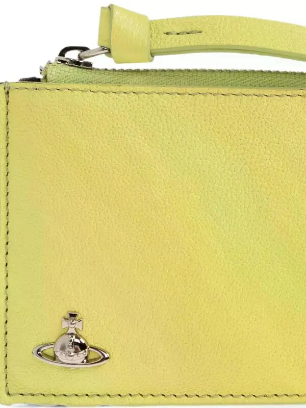 VIVIENNE WESTWOOD Orb-plaque Grained Leather Card Holder