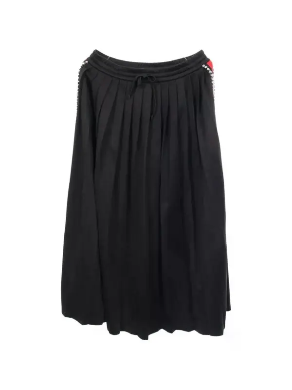 Gucci Embellished Pleated Midi Skirt - Black