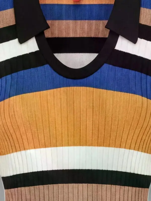 Isaia Striped Ribbed Sweater