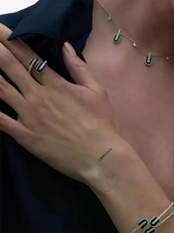 U LOS ANGELES U Duo Diamond And Onyx Ring