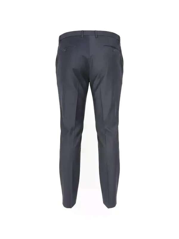 Isaia Pressed-crease Tailored Trousers