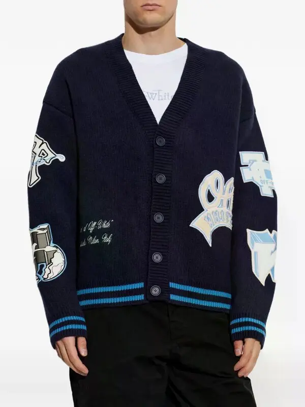 Off-White Patch-detail Knitted Cardigan