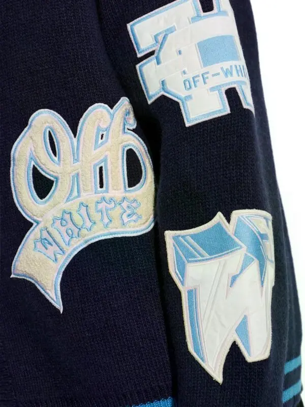 Off-White Patch-detail Knitted Cardigan