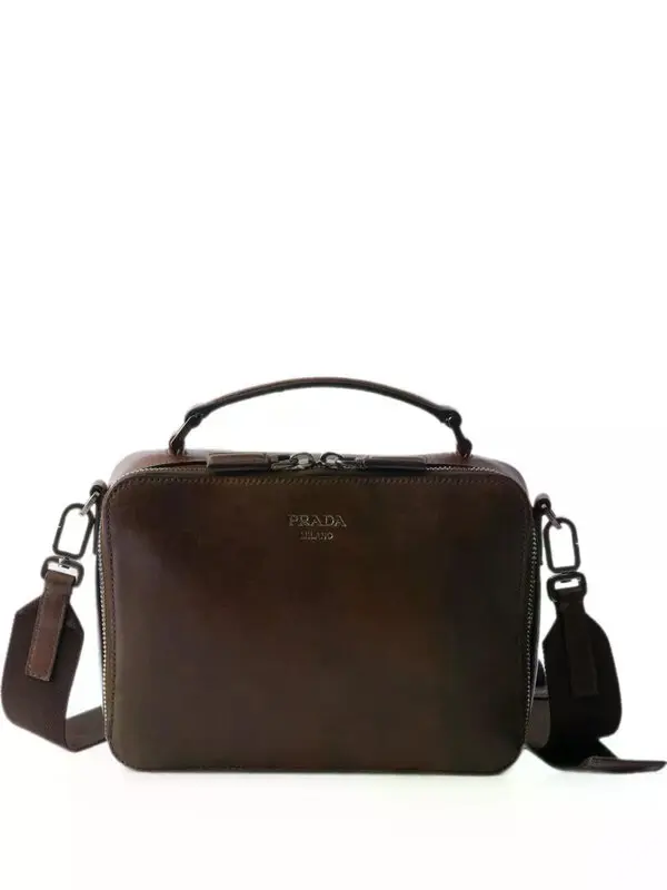 Prada Brique Leather Bag - Brown