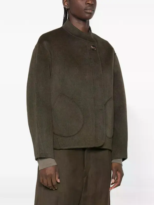 Soeur Windsor High-neck Jacket - Green