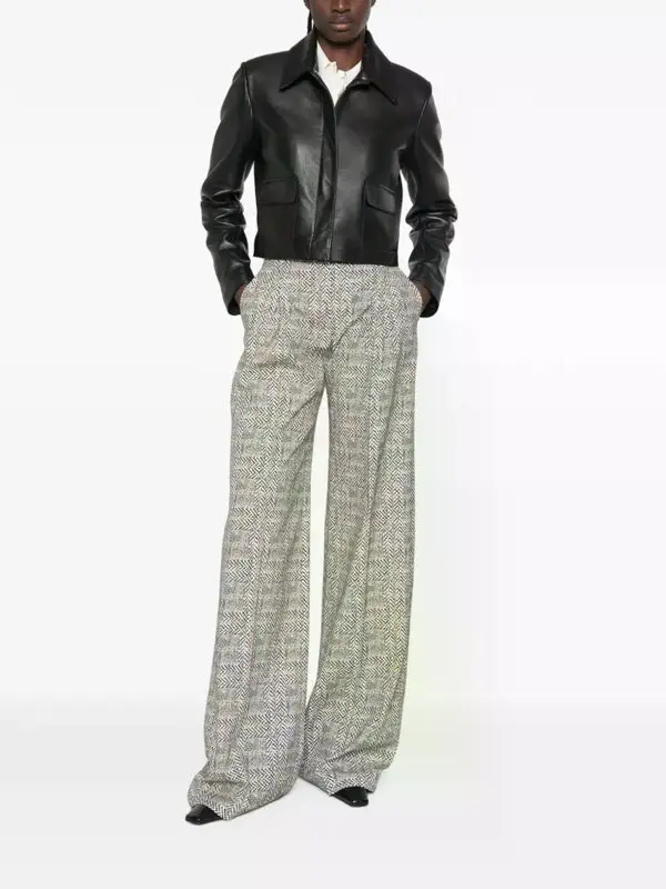 Ermanno Scervino Herringbone-pattern Palazzo Pants