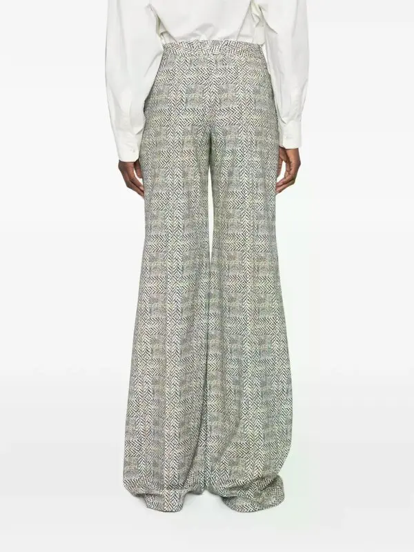 Ermanno Scervino Herringbone-pattern Palazzo Pants
