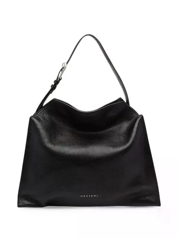 Orciani Trinity Soft Midi Shoulder Bag - Black