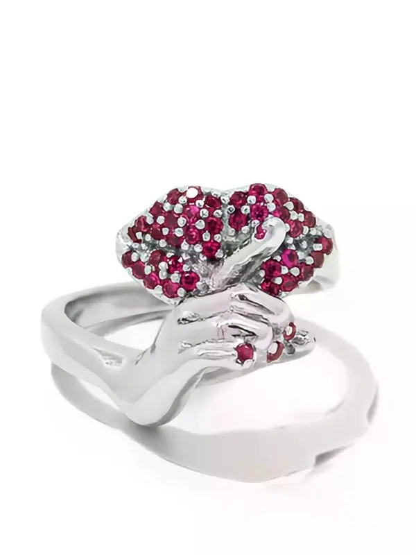DI VOLPE Stare Zitto Ruby-embellished Ring