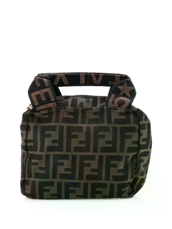 Fendi Vintage 1925 Cosmetic Zucca Canvas Mini Tote Bag - Brown