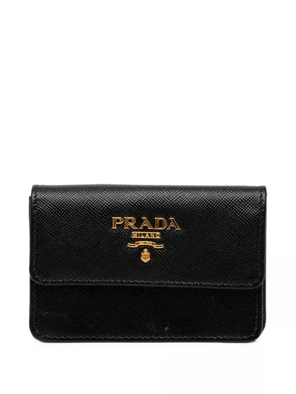 Prada 2010-2026 Saffiano Card Holder - Black
