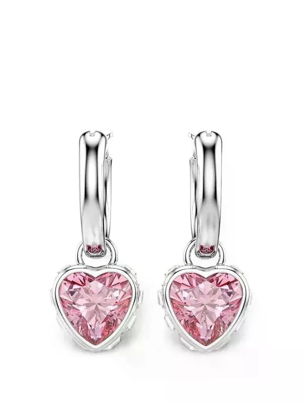 SWAROVSKI Chroma Heart-charm Earrings - Silver