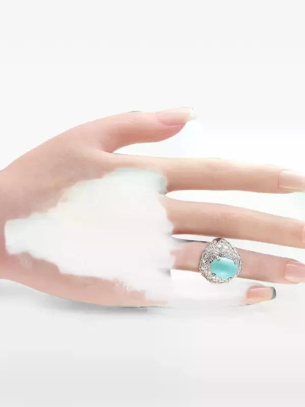 David Webb Turquoise And Diamond Ring