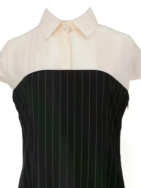 Isaia Pinstripe-pattern Panelled Midi Dress