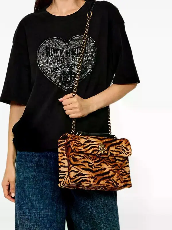Kurt Geiger Kensington Tiger-print Shoulder Bag - Brown
