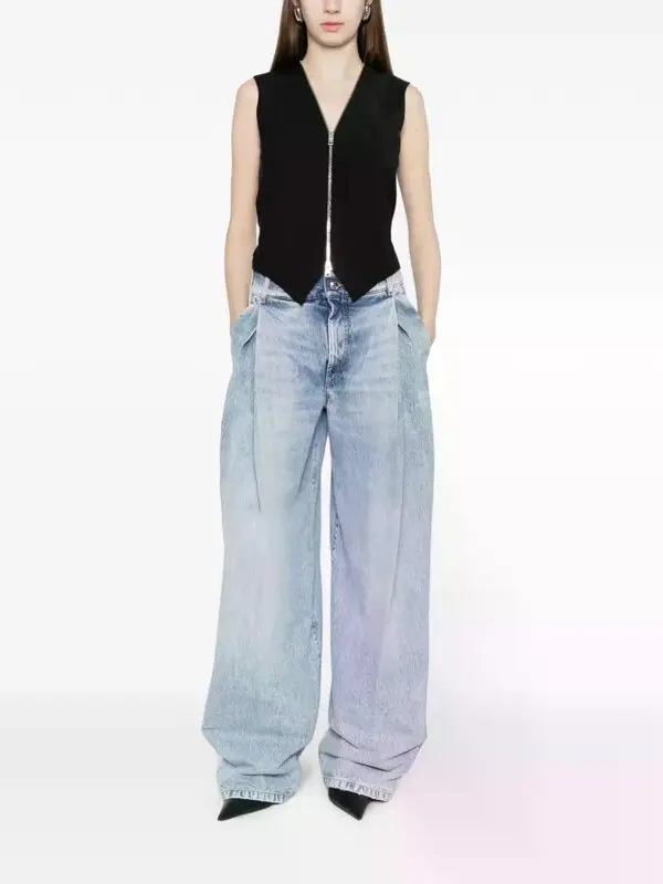 Sportmax Pleated Wide-leg Jeans
