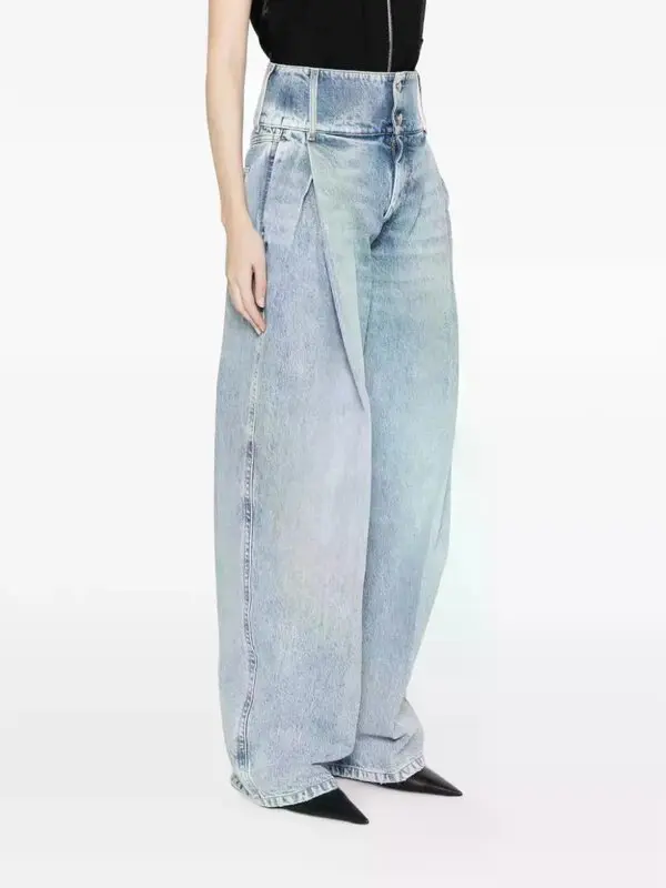 Sportmax Pleated Wide-leg Jeans