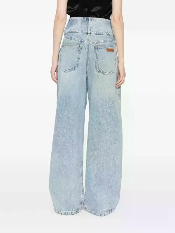 Sportmax Pleated Wide-leg Jeans