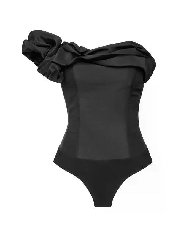 POST MERIDIEM One-shoulder Ruffled Bodysuit