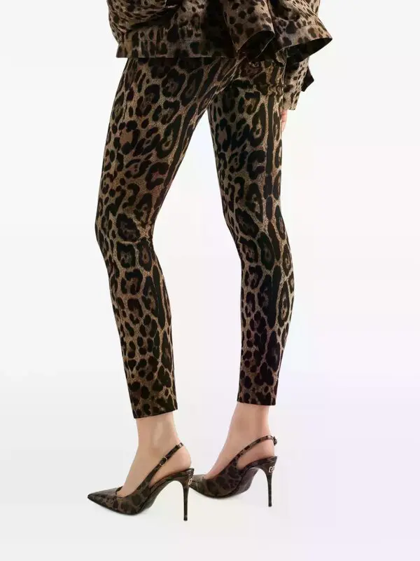 Dolce & Gabbana Leo-print Cady Leggings