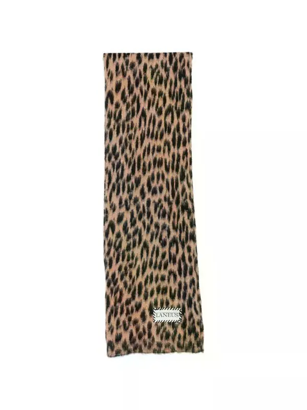 LANEUS Leopard-print Scarves - Neutrals