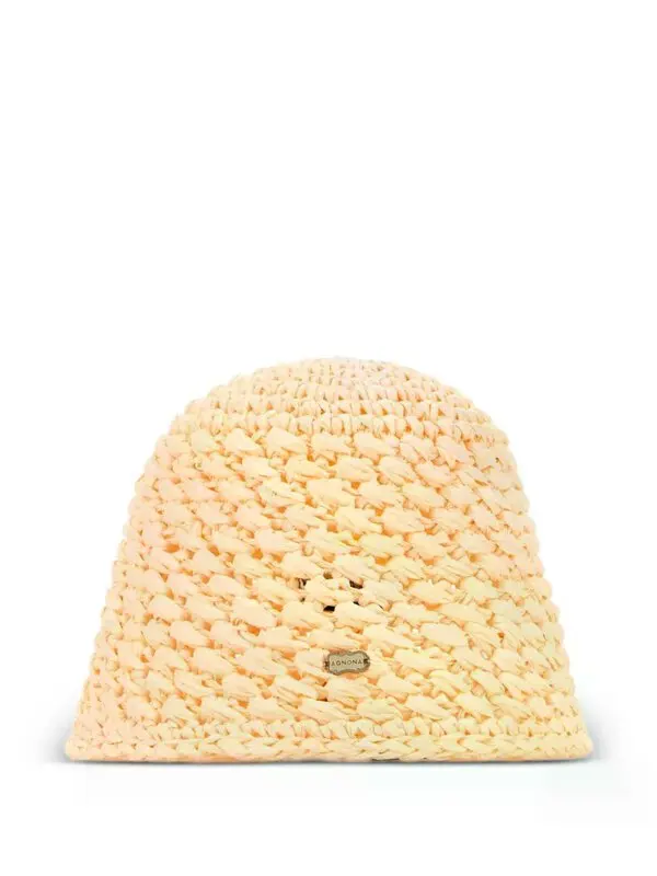 Agnona Crochet Bucket Hat - Neutrals